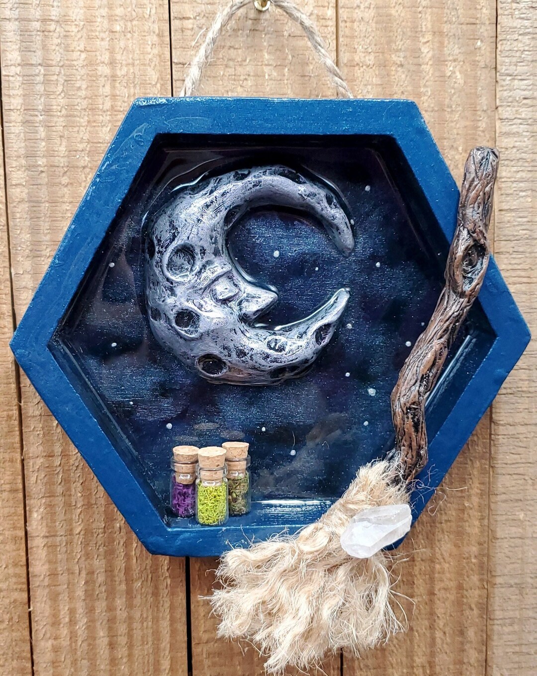 Moonlit Witch Sculpted Shadow Box - Etsy
