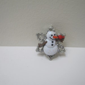 Snowman Christmas Pin Snowman Christmas Brooch Snowflake Pin Holiday ...