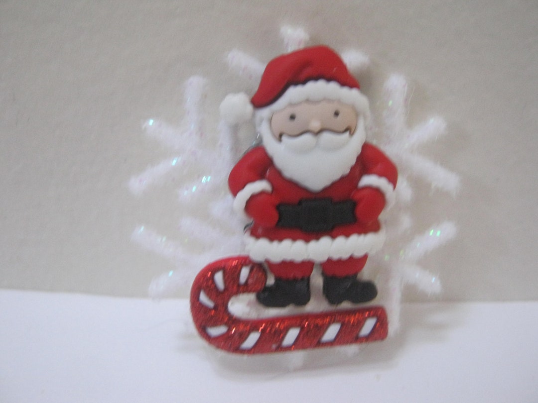 Santa Clause Pin Christmas Pin Santa Clause Brooch Christmas Pin ...