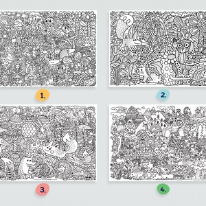 Set of 2 Different Big Size Colouring Pages for Kids. - Etsy
