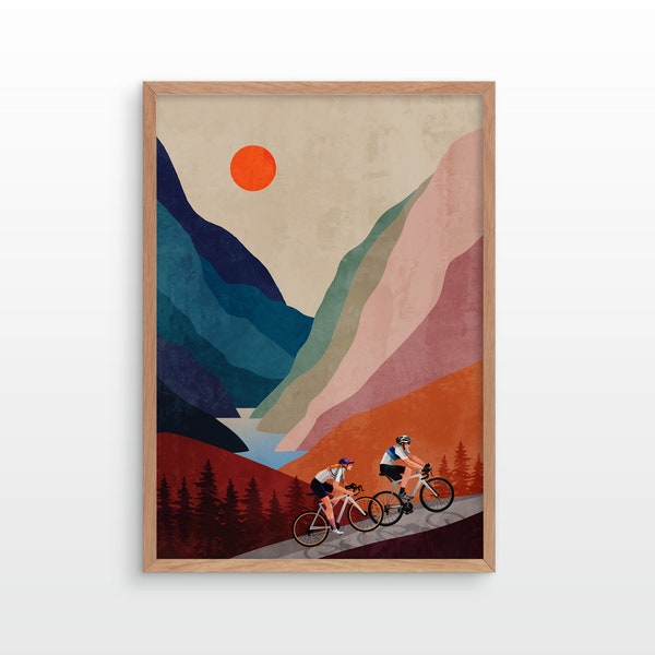 Cycling Print - Etsy
