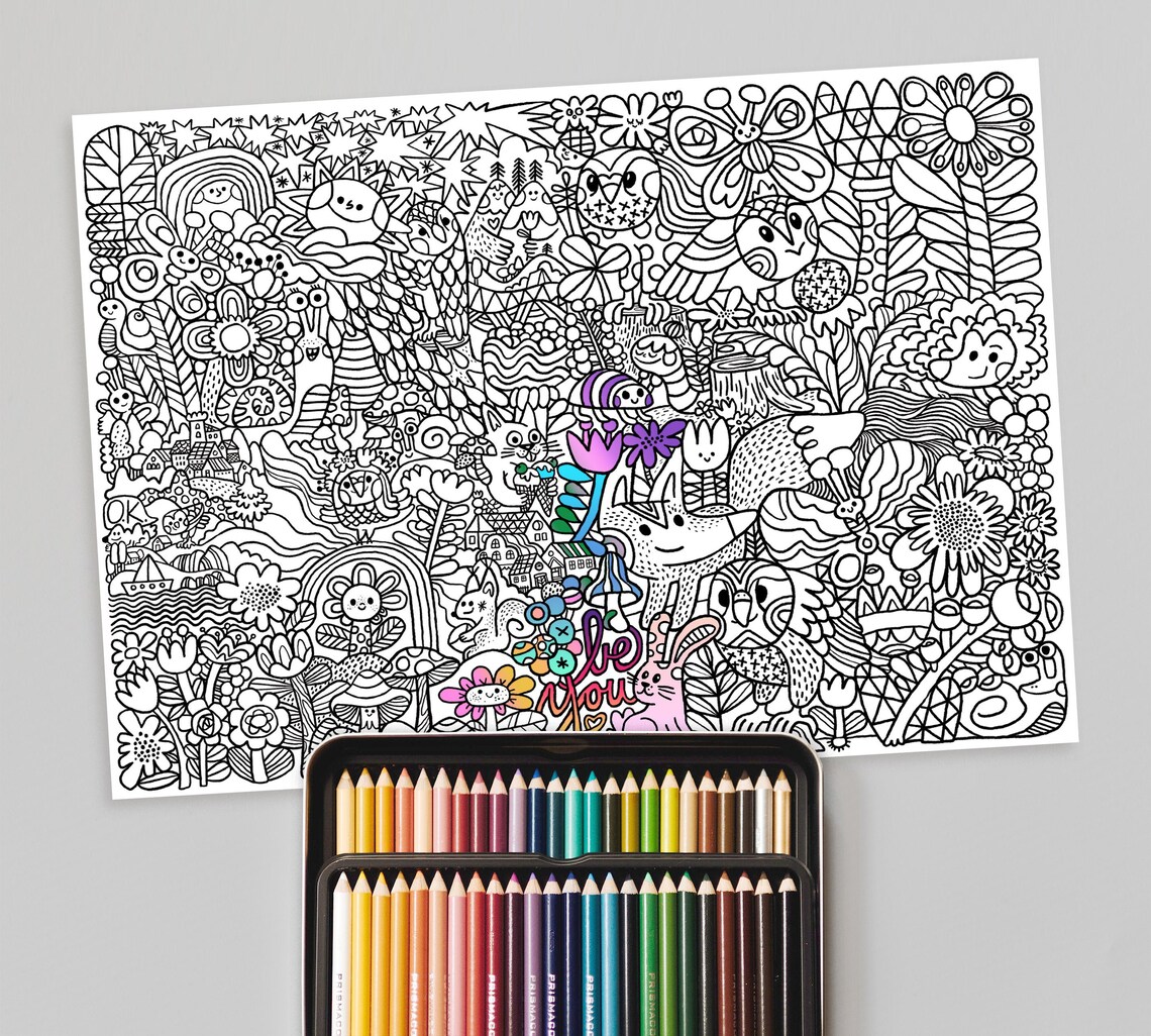 Big Size Colouring Page for Kids. - Etsy