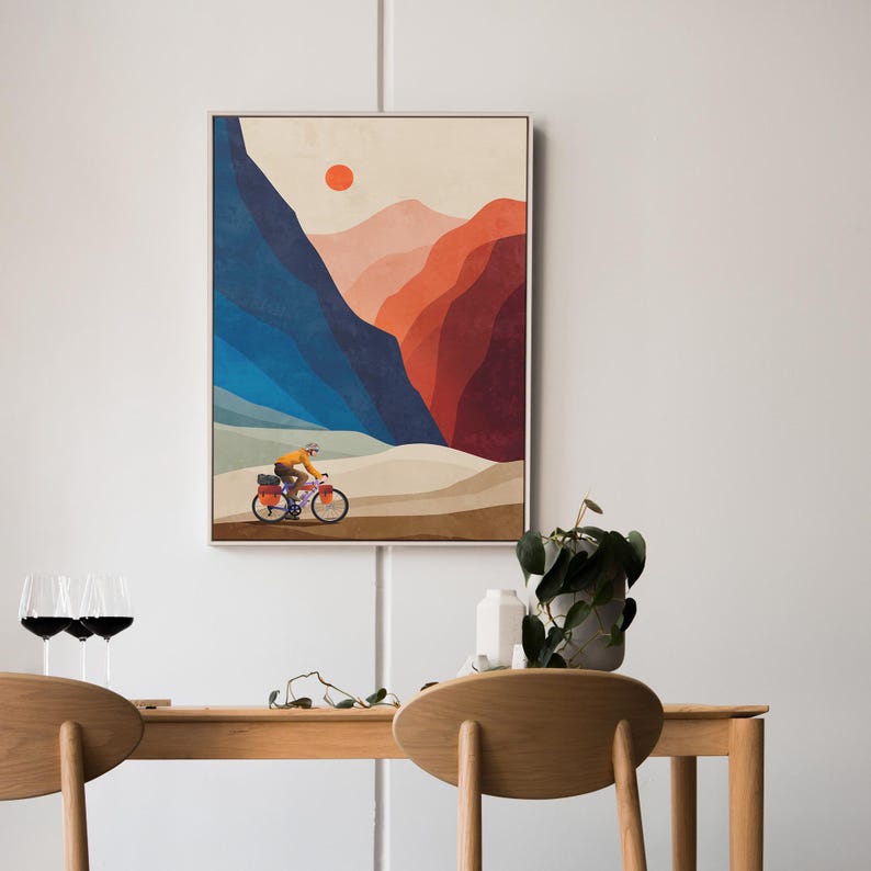 Bikepacking Fine Art Print: Ready for an Adventure, Cyclist Gift - Etsy