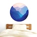 Landscape Wall Decal. Valley With Mountains. Self Adhesive ...