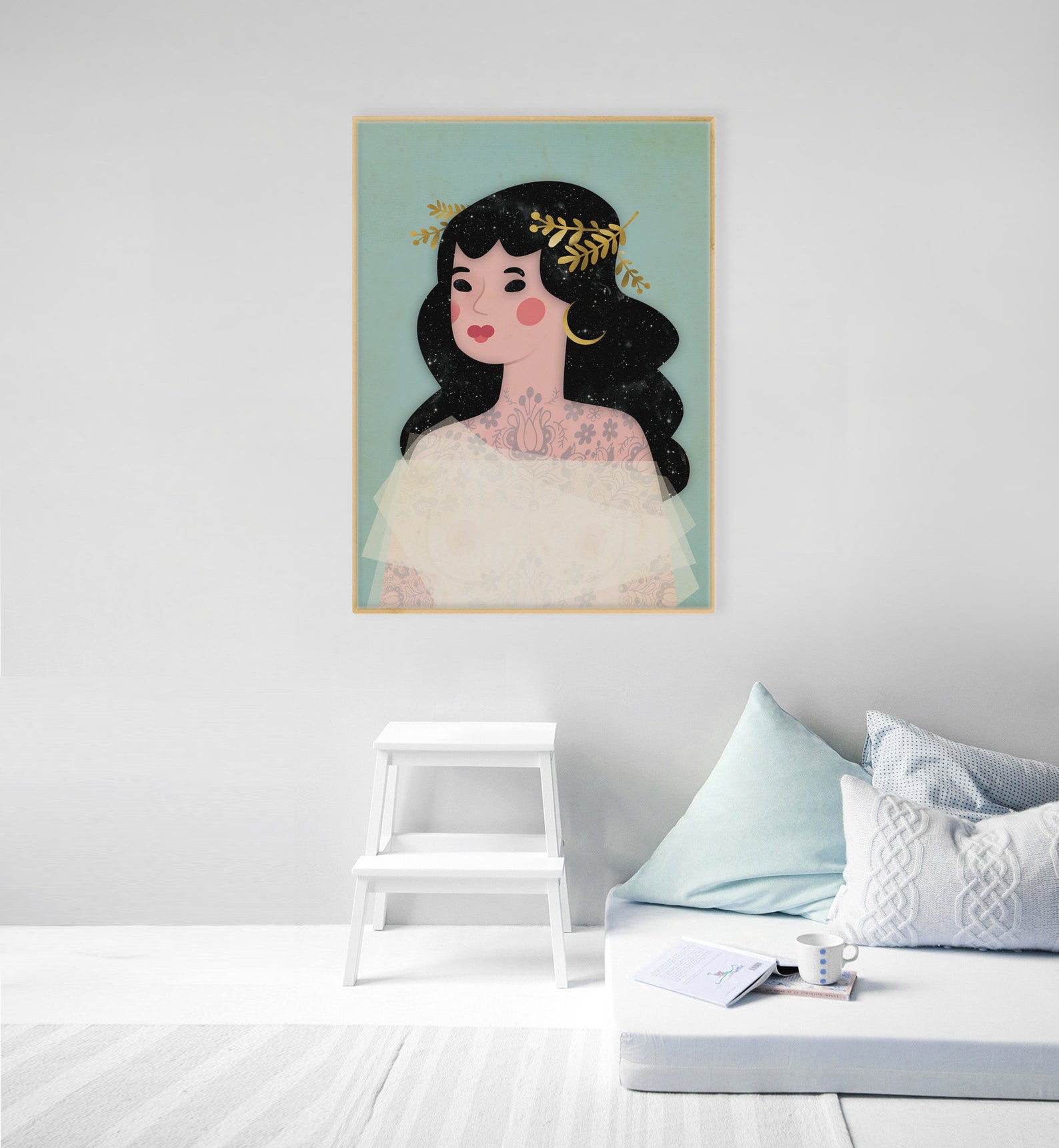 Moon Lady. Art Print. - Etsy