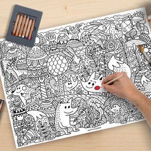 Set of 2 Different Big Size Colouring Pages for Kids. - Etsy