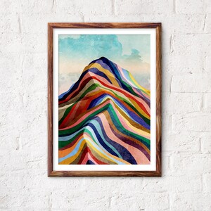 Landscape Art Print. Rainbow Ridge. Mountain Print. - Etsy