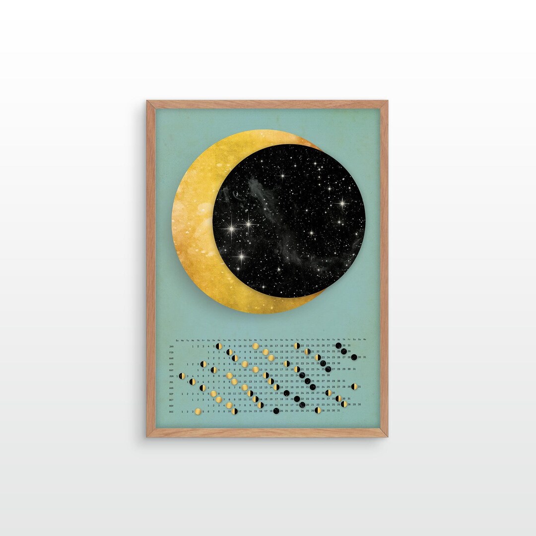 2026 Moon Phases Calendar. Customized Moon Cycle Calendar. - Etsy