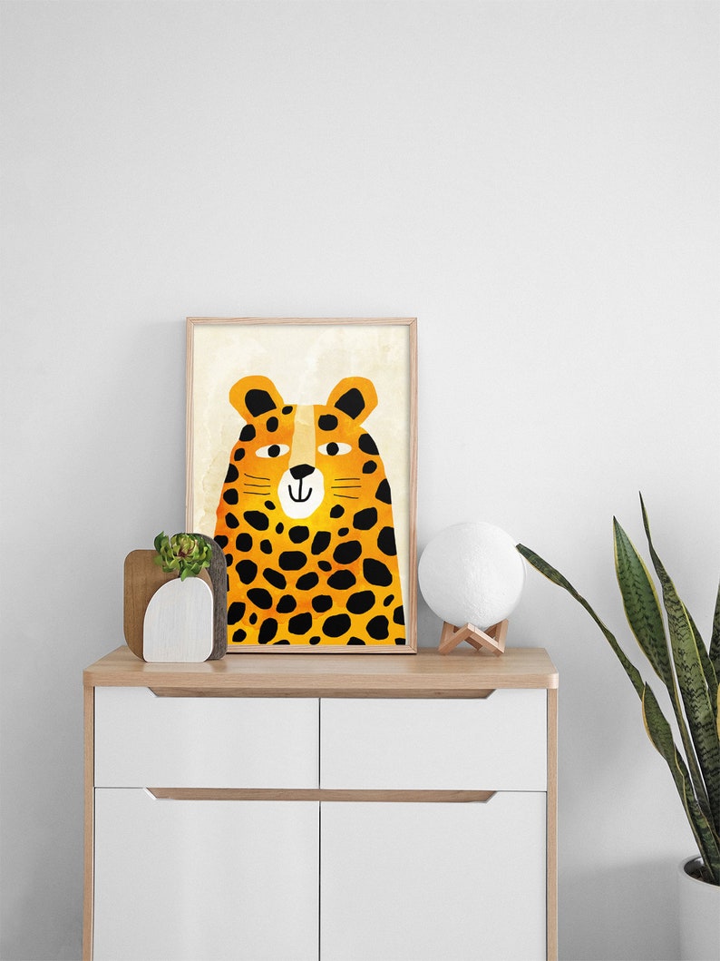 Cheeta Nursery Print. Beautiful Archival Print for Your Wall. - Etsy