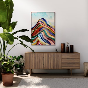 Landscape Art Print. Rainbow Ridge. Mountain Print. - Etsy