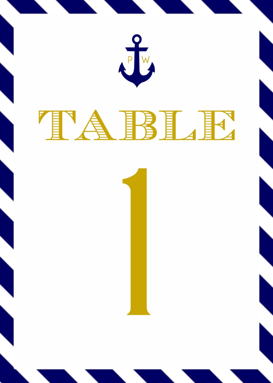 Nautical Table Numbers Printable - Etsy