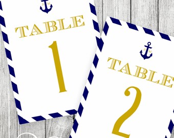 Nautical Table Numbers - Etsy
