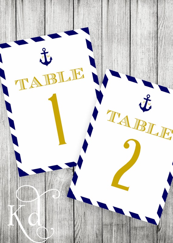 Nautical Table Numbers Printable | Etsy
