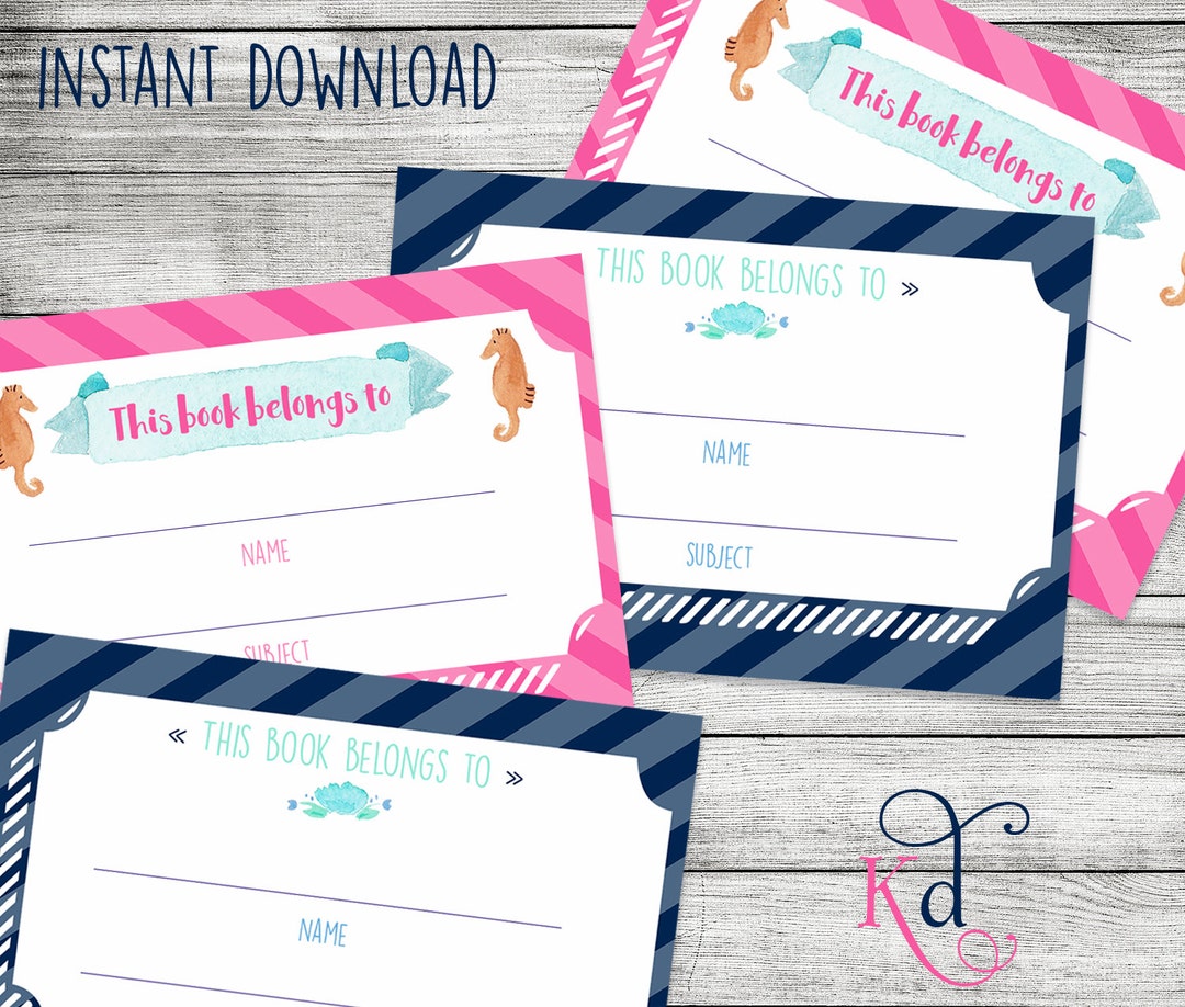 Prep School Notebook Labels - Printable | Instant Download - Etsy