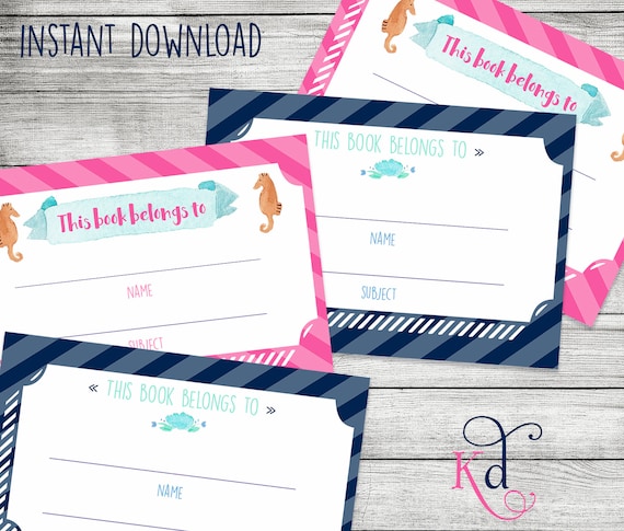 Prep School Notebook Labels Printable Instant Download - Etsy
