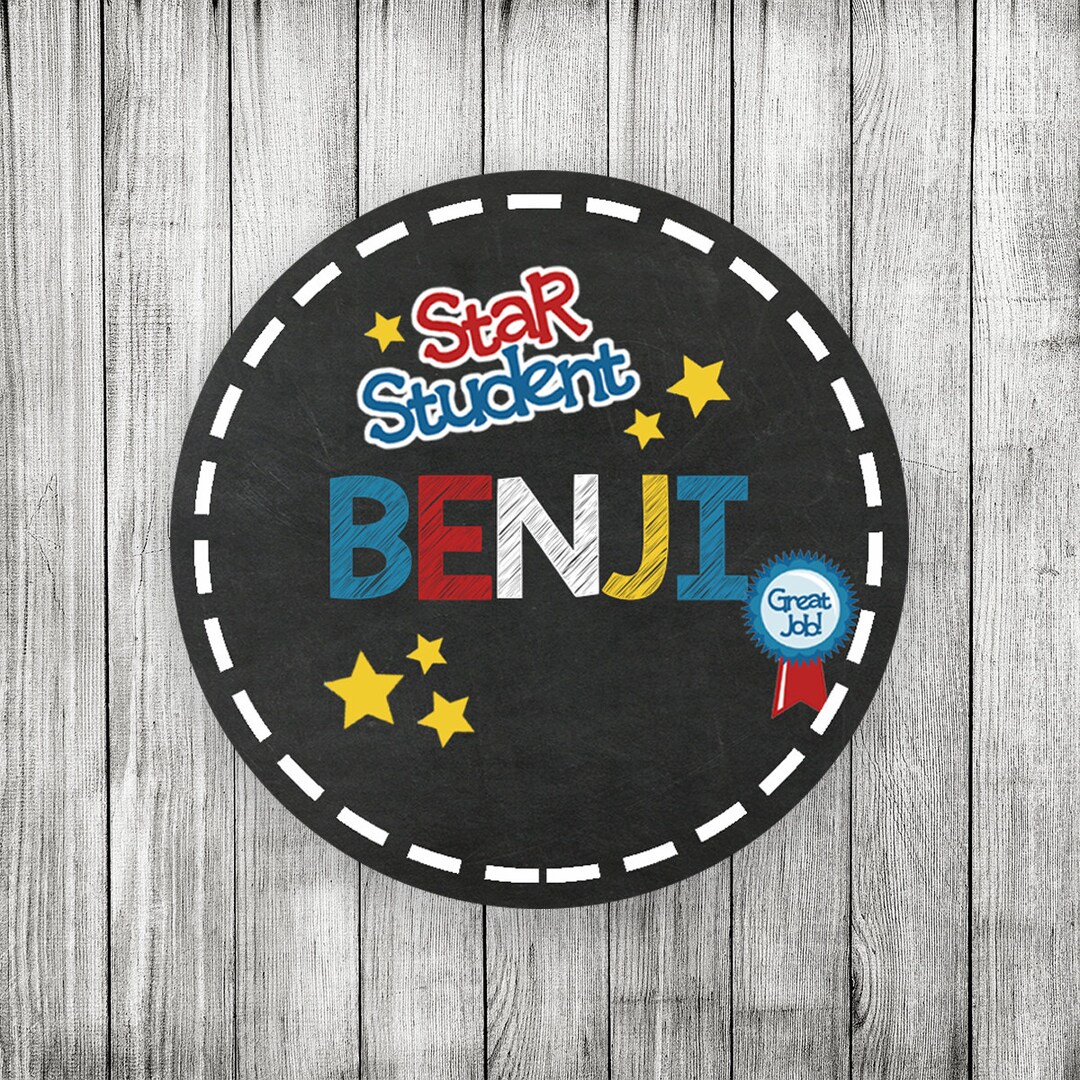 Star Student Tag/topper/label - Printable - Etsy