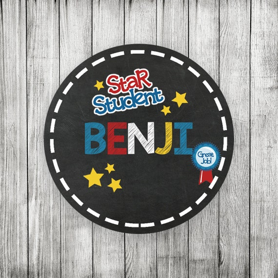 Star Student Tag/Topper/Label Printable | Etsy