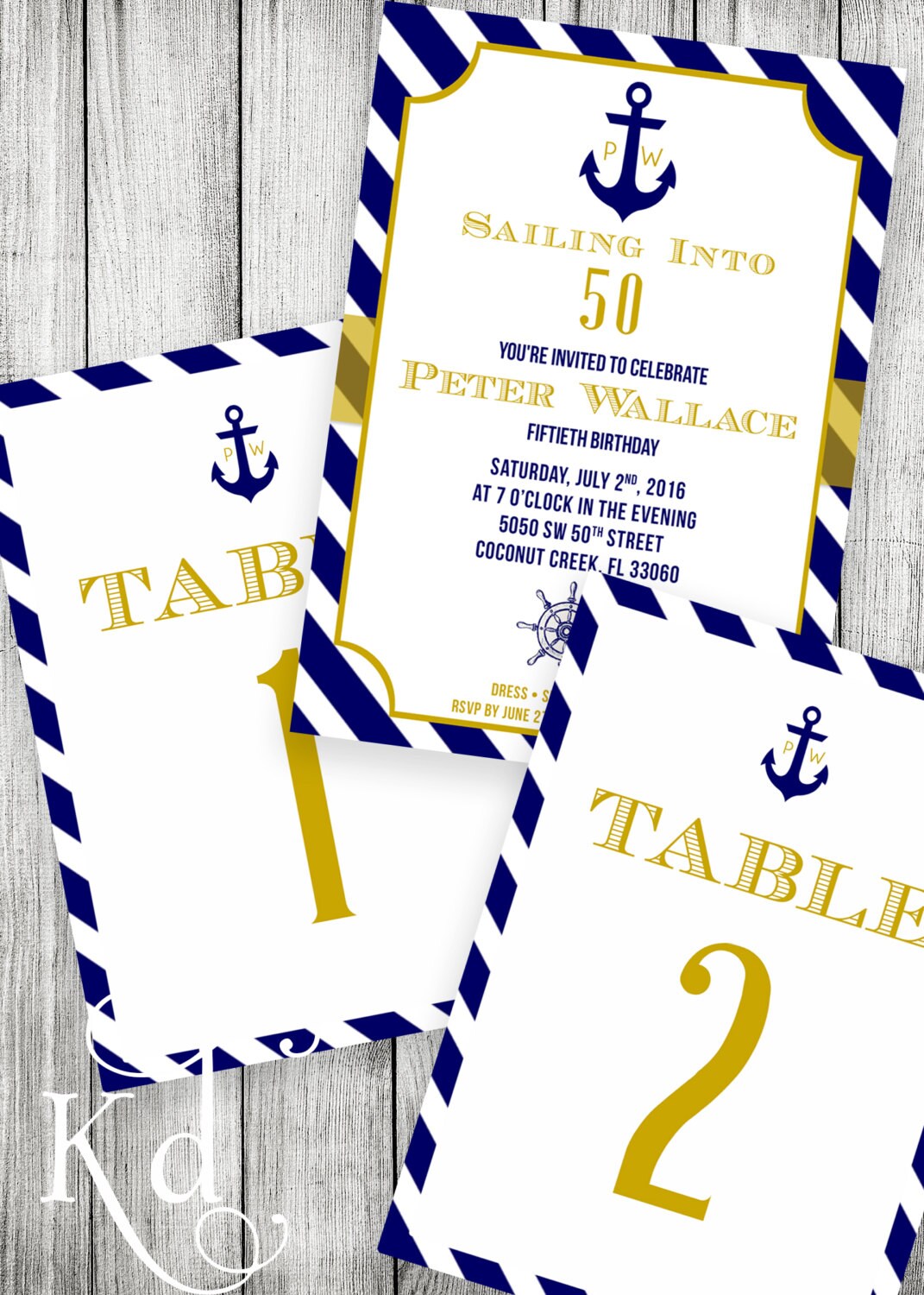 Nautical Table Numbers Printable - Etsy