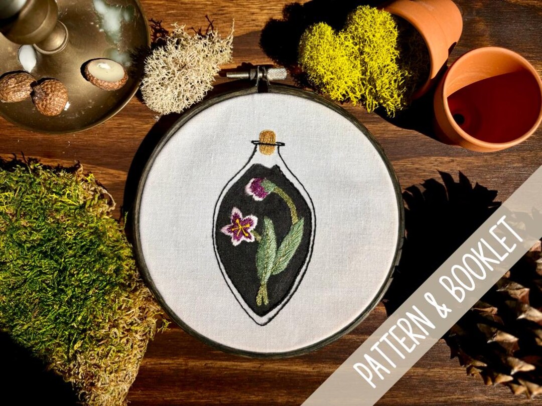 EARTH: Elemental Magic Hand Embroidery Digital Pattern W/ Instructional ...