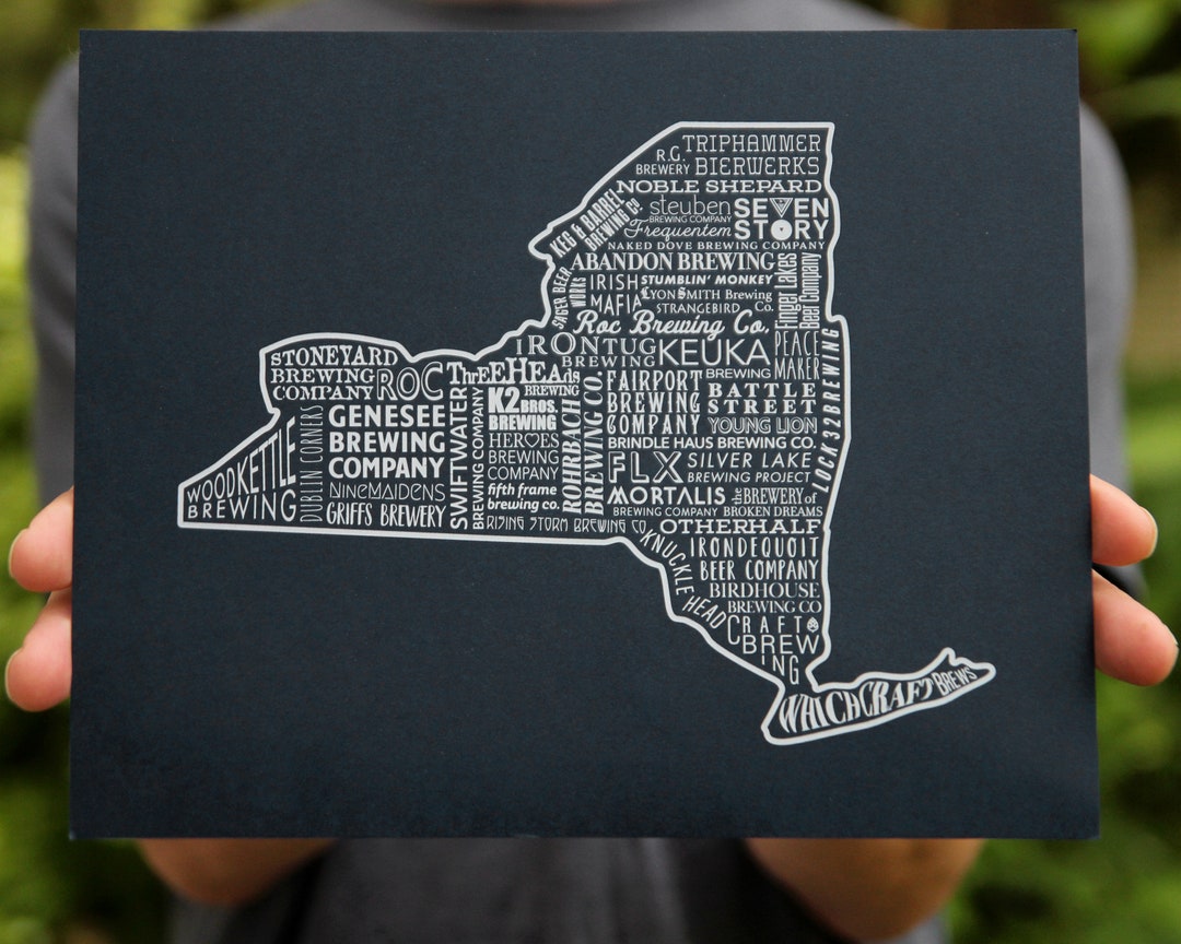 Craft Beer Print, Rochester Art, Finger Lakes Beer, NY Breweries, NY ...