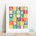 Kids Alphabet Poster, ABC Poster Printable, Colorful Playroom Art, ABC ...