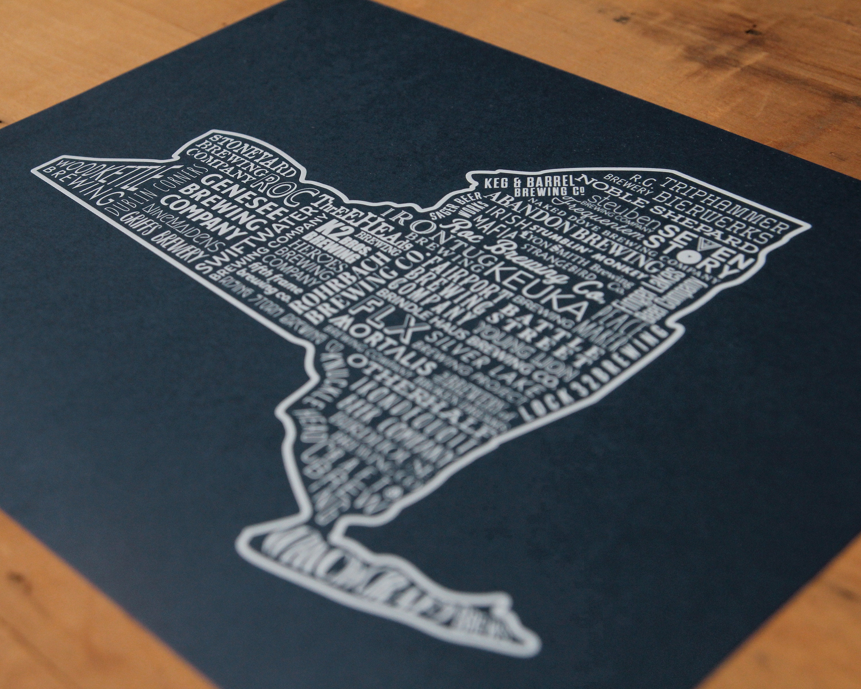 Craft Beer Print, Rochester Art, Finger Lakes Beer, NY Breweries, NY ...