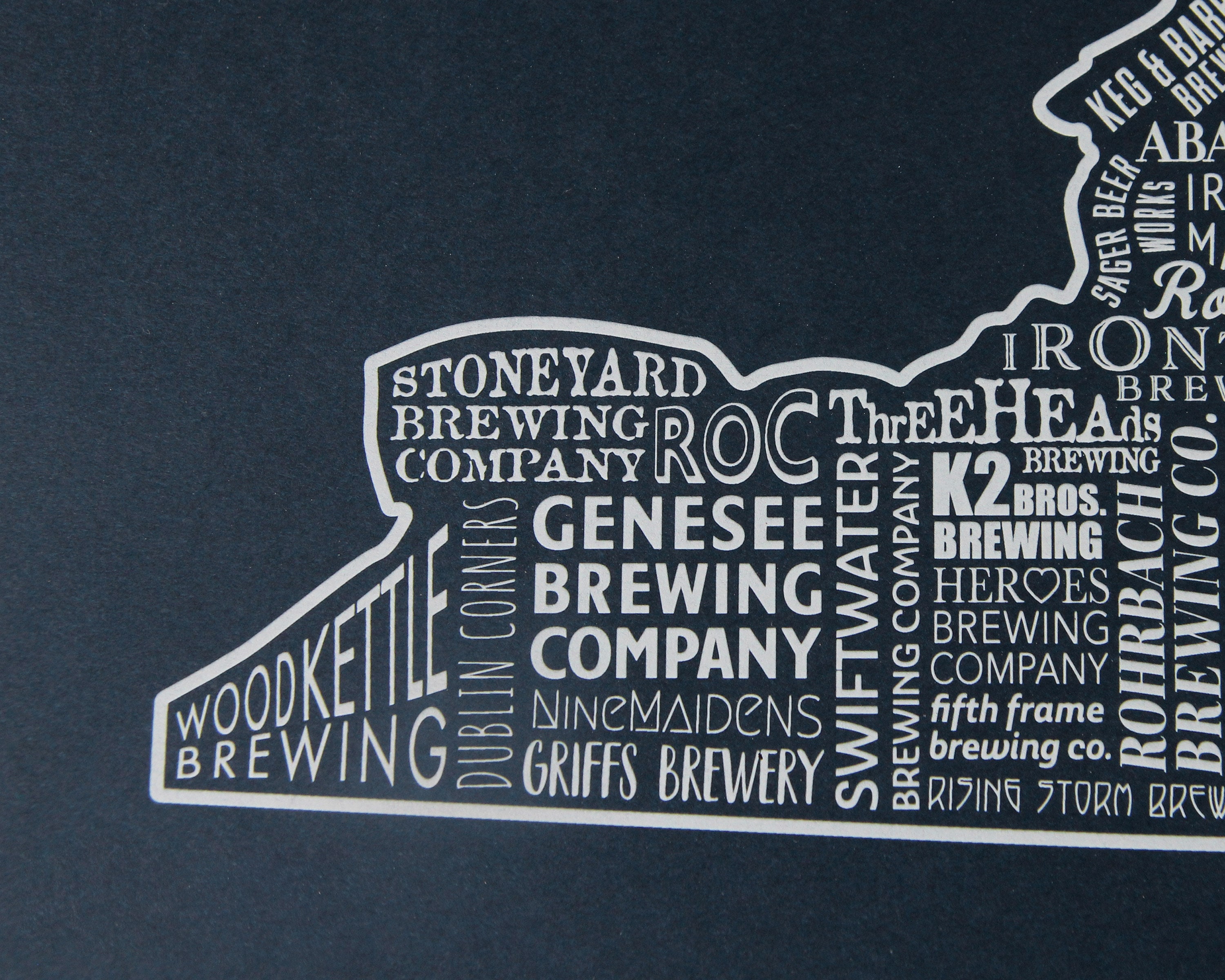 Craft Beer Print, Rochester Art, Finger Lakes Beer, NY Breweries, NY ...