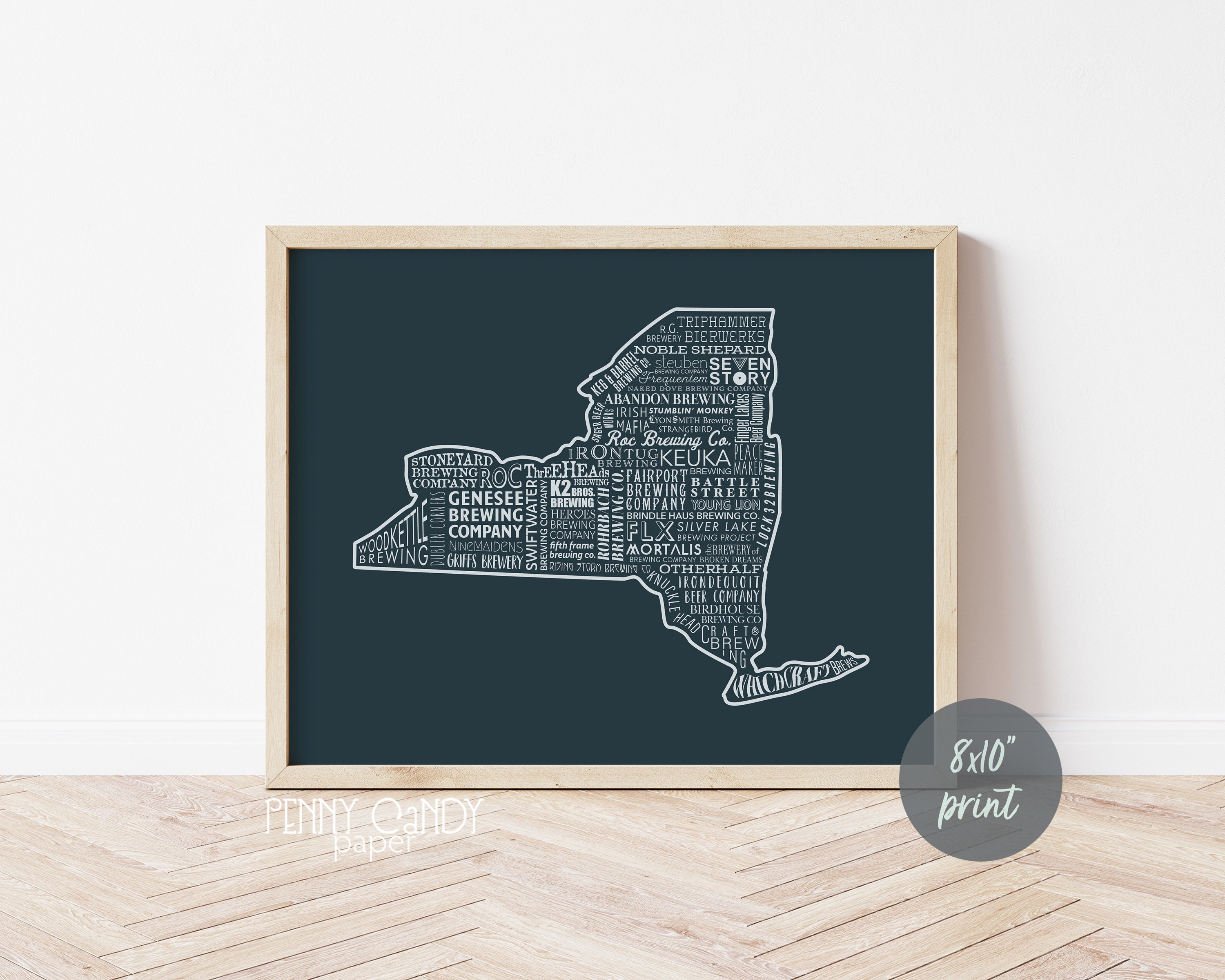Craft Beer Print, Rochester Art, Finger Lakes Beer, NY Breweries, NY ...