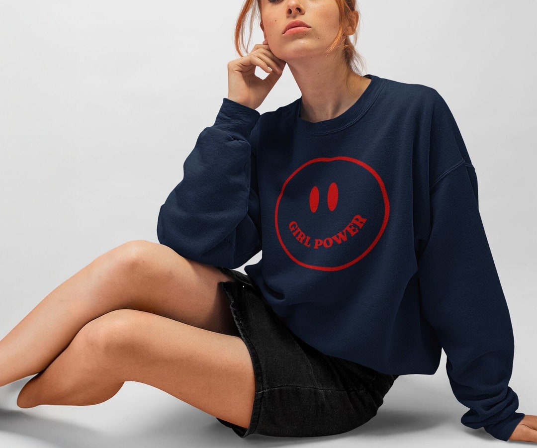 Girl Power Shirt GRL PWR Shirt Smiley Face Shirt Girls Rule - Etsy