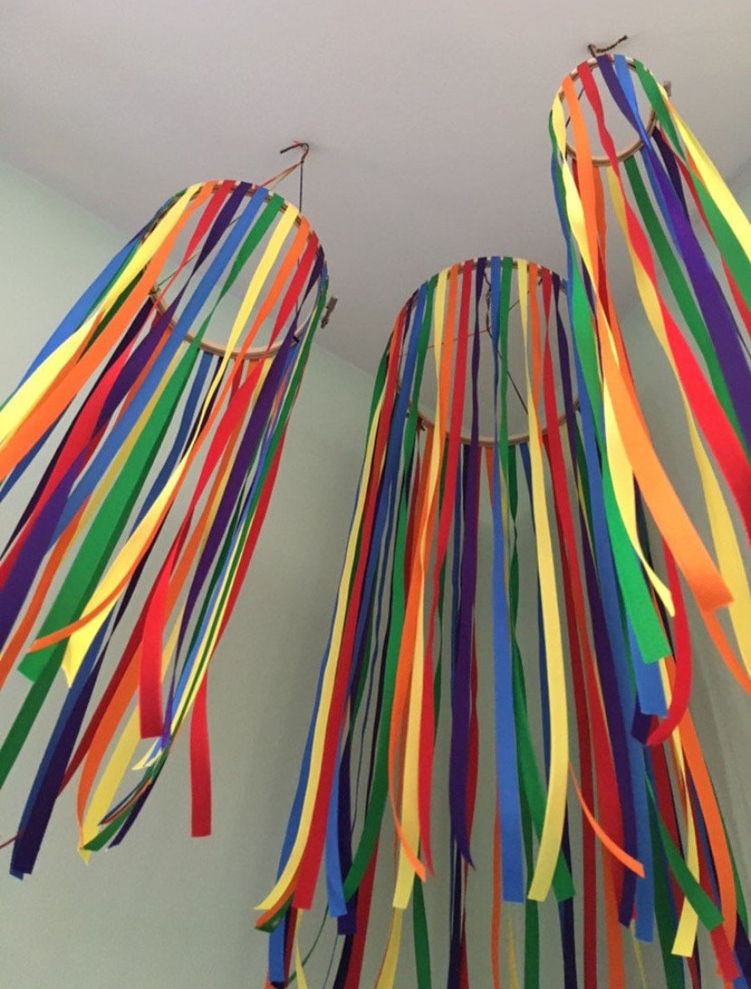 Rainbow Ribbon Hanging Mobile - Etsy