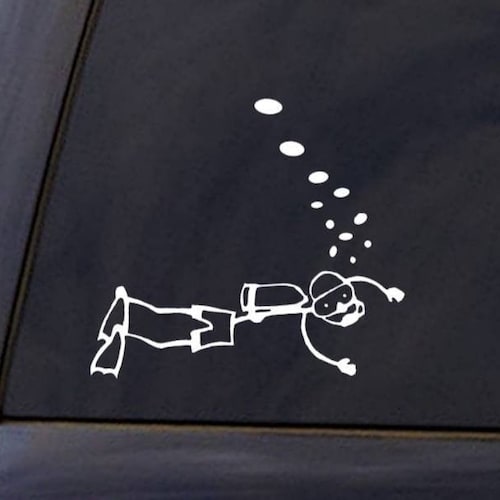 Scuba Diving Diver Die Cut Vinyl Decal Sticker for Car Truck - Etsy