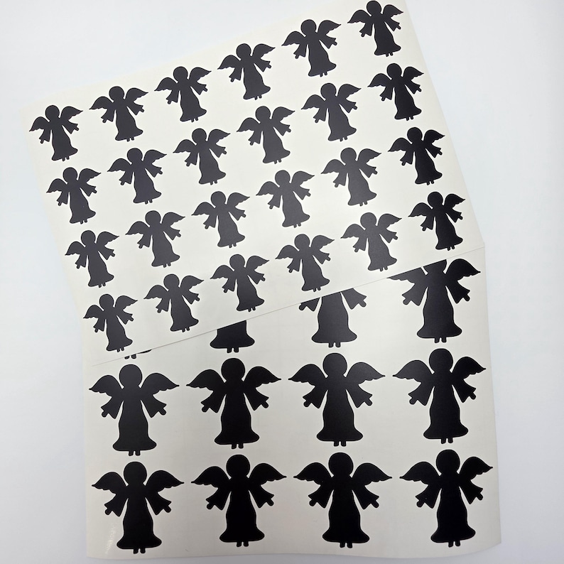 40 Angel Stickers: Glitter Vinyl Decals for Christmas, Baptism - Etsy