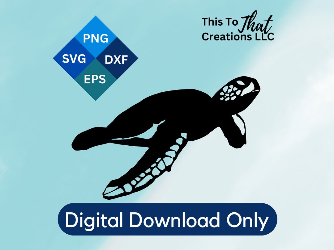 Turtle Svg, Turtle Png, Silhouette Svg, Cut Files for Cricut, Turtle ...