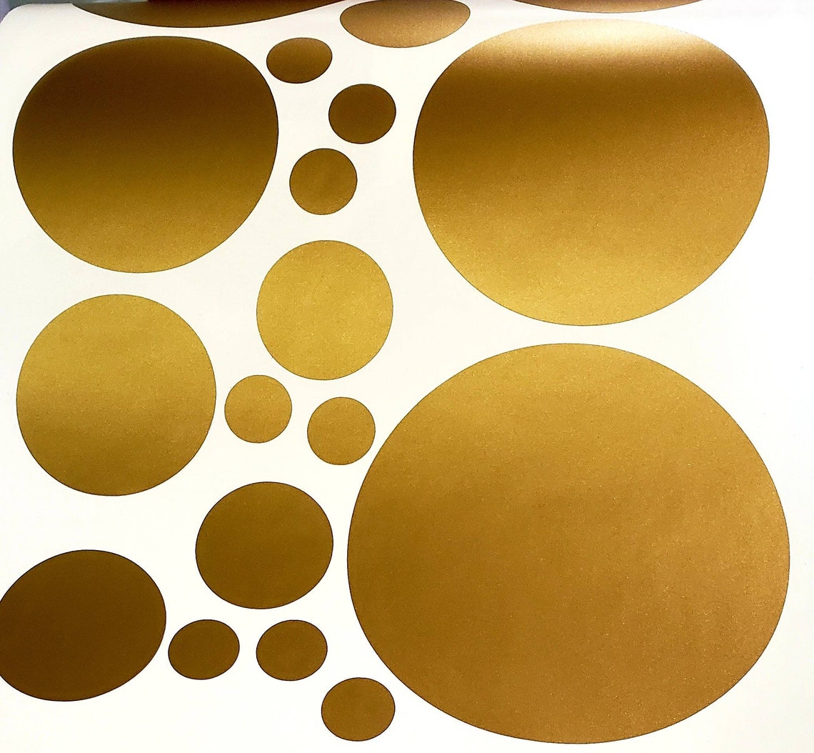 360 Metallic Gold Wall Decals Gold Wall Decal Metallic Wall - Etsy