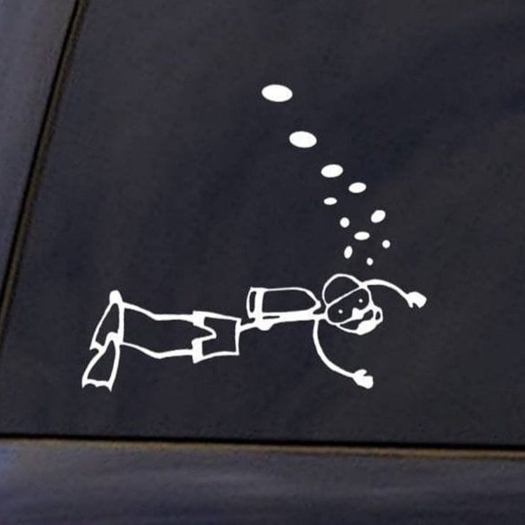 Scuba Sticker, Scuba Diver, Car Window Stickers, Scuba Diving, Sticker ...
