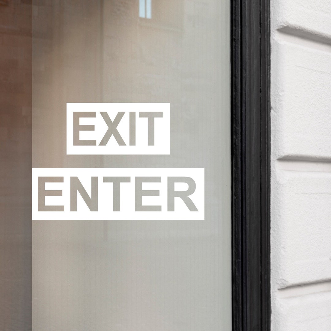 Enter and Exit Decals / Stickers for Business Doors - Etsy