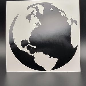 Globe Vinyl Decal, Globe Sticker, Globe Decal, Globe Decor, World Map ...
