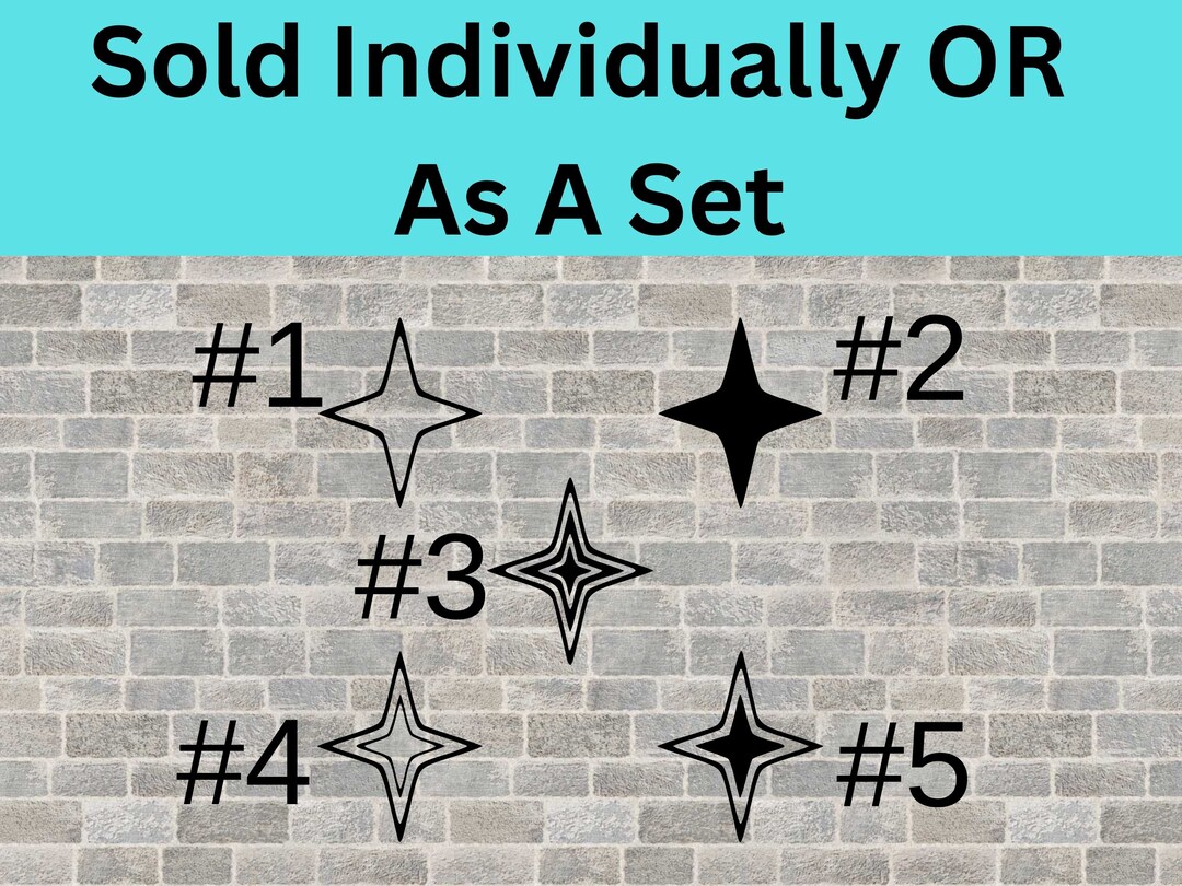 Sparkle Car Window Decal, Star Decal for Tumbler or Mirror, Sold ...