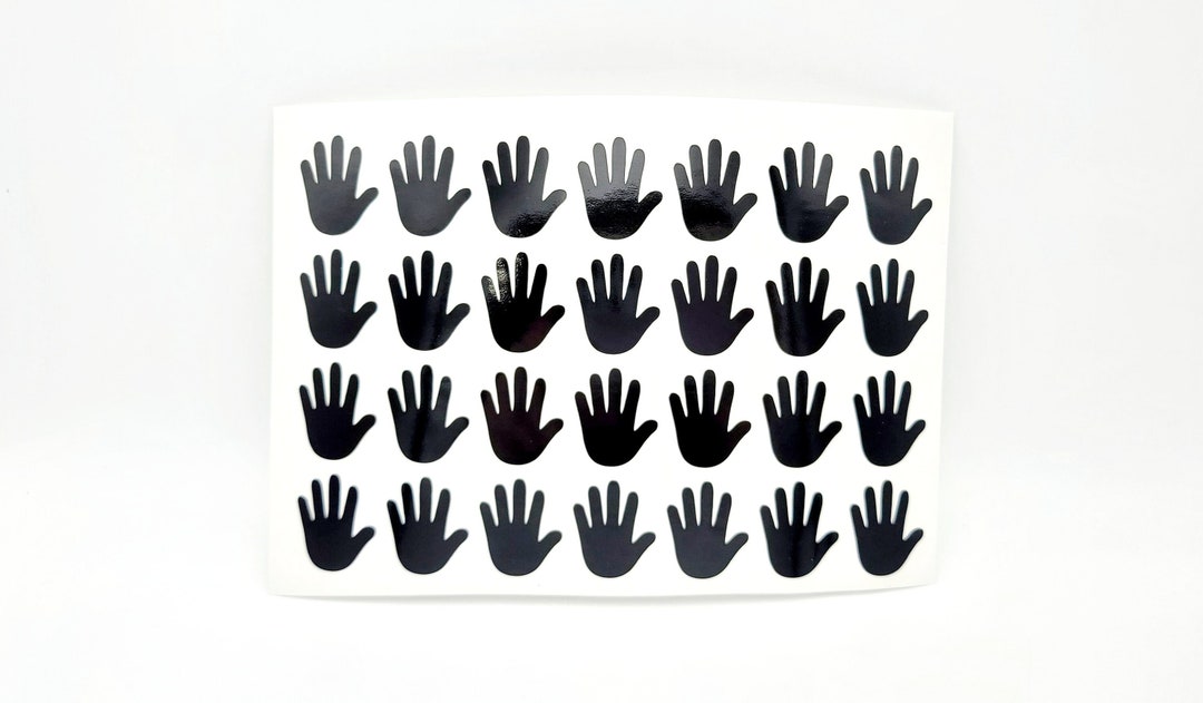 28 Small High Five Hand Decals, Hand Envelope Seal, Scrapbooking ...