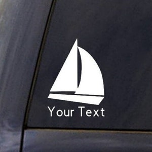 Boat Decal, Personalized Boat Gift, Sailboat Decal, Car Window Decal ...