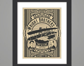 Wright Brothers Poster - Etsy