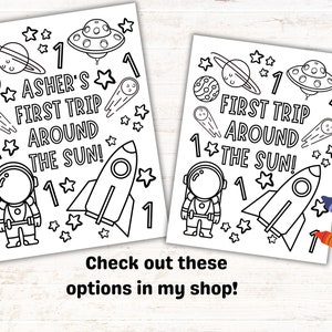 Space Birthday Activity Page for Kids Birthday Party, Space Birthday ...