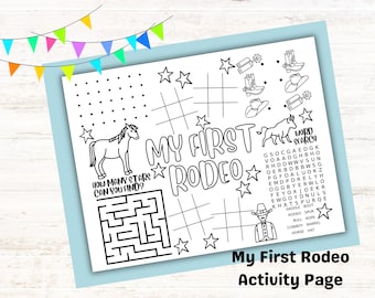 Custom My First Rodeo Coloring Book for Kids Birthday Party ...