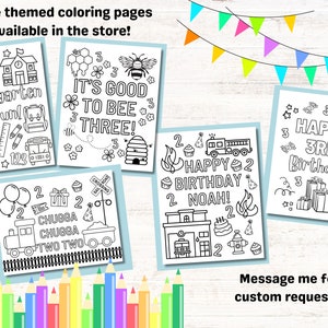 First Lap Coloring Page Kids Birthday Party Activity, Kids Party ...