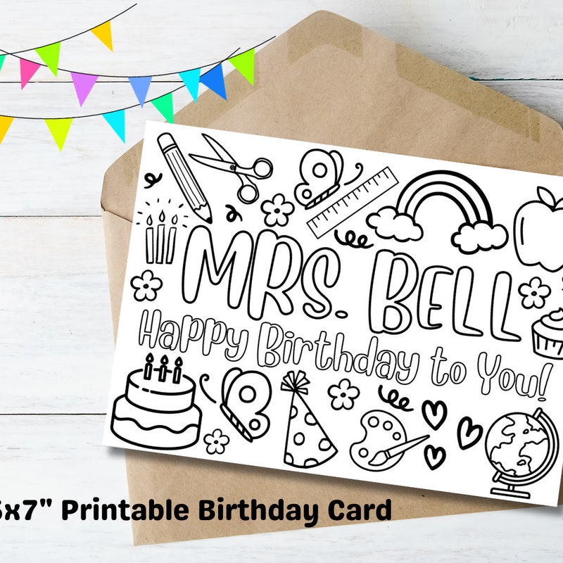 Birthday Card Custom Draw - Etsy