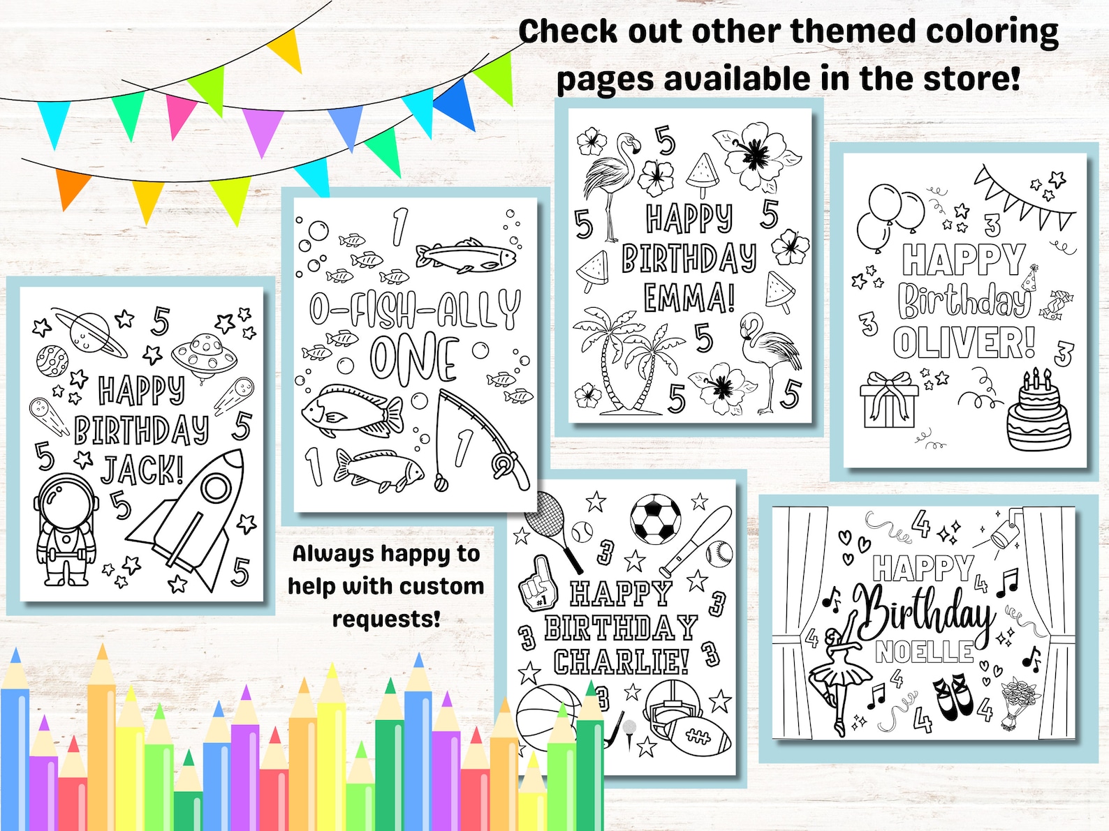 Custom Birthday Coloring Pages for Kids Party, Born to Ball Sports ...