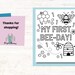My First Bee Day Coloring Pages for Kids Birthday Party, Bee Birthday ...