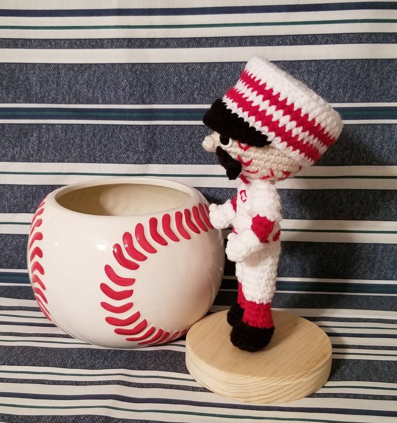 Cincinnati Reds Mascot Collectible Crochet Doll Rosie Red Mr Red ...