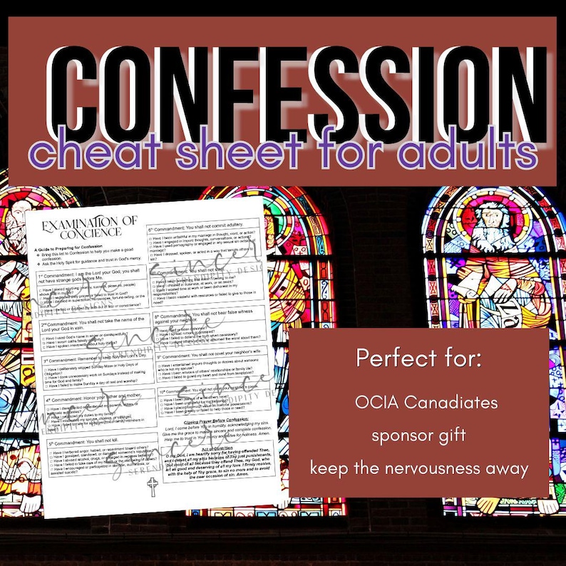 Confession Sheet for Adults - Etsy