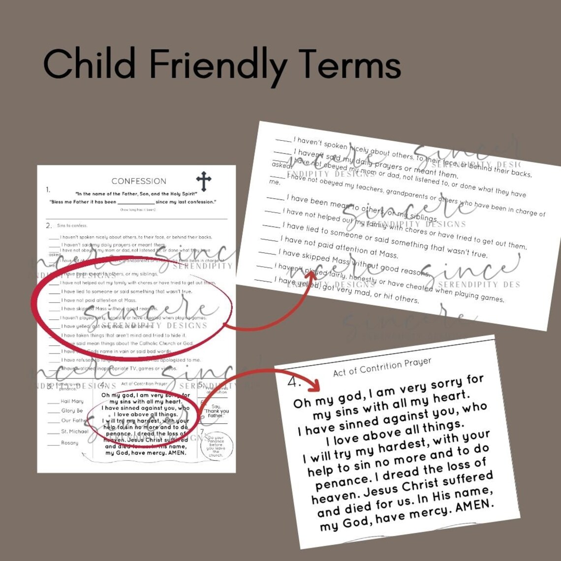 Confession Sheet for Children - Etsy